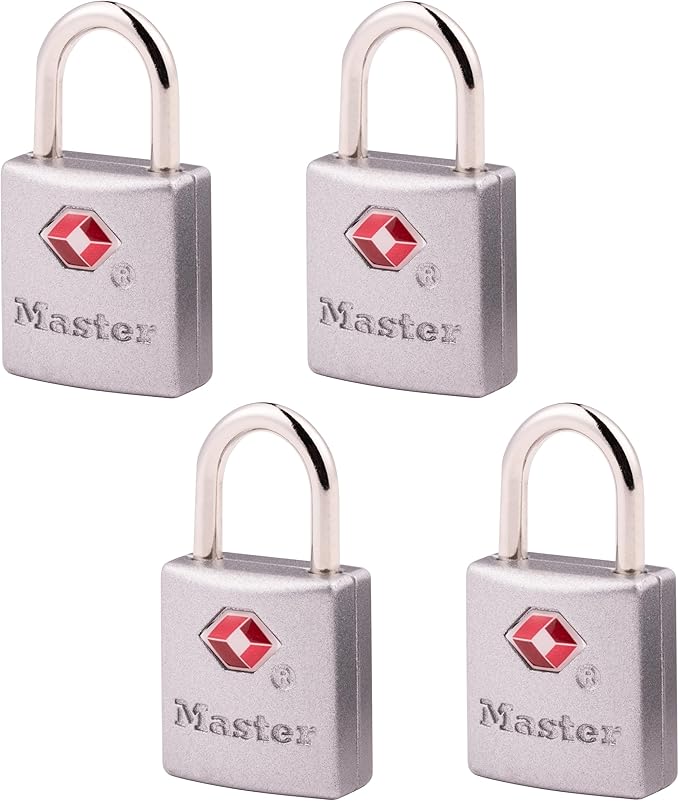 Master Lock 4683Q TSA-Approved Nickel Keyed Alike Luggage/Baggage Lock ...
