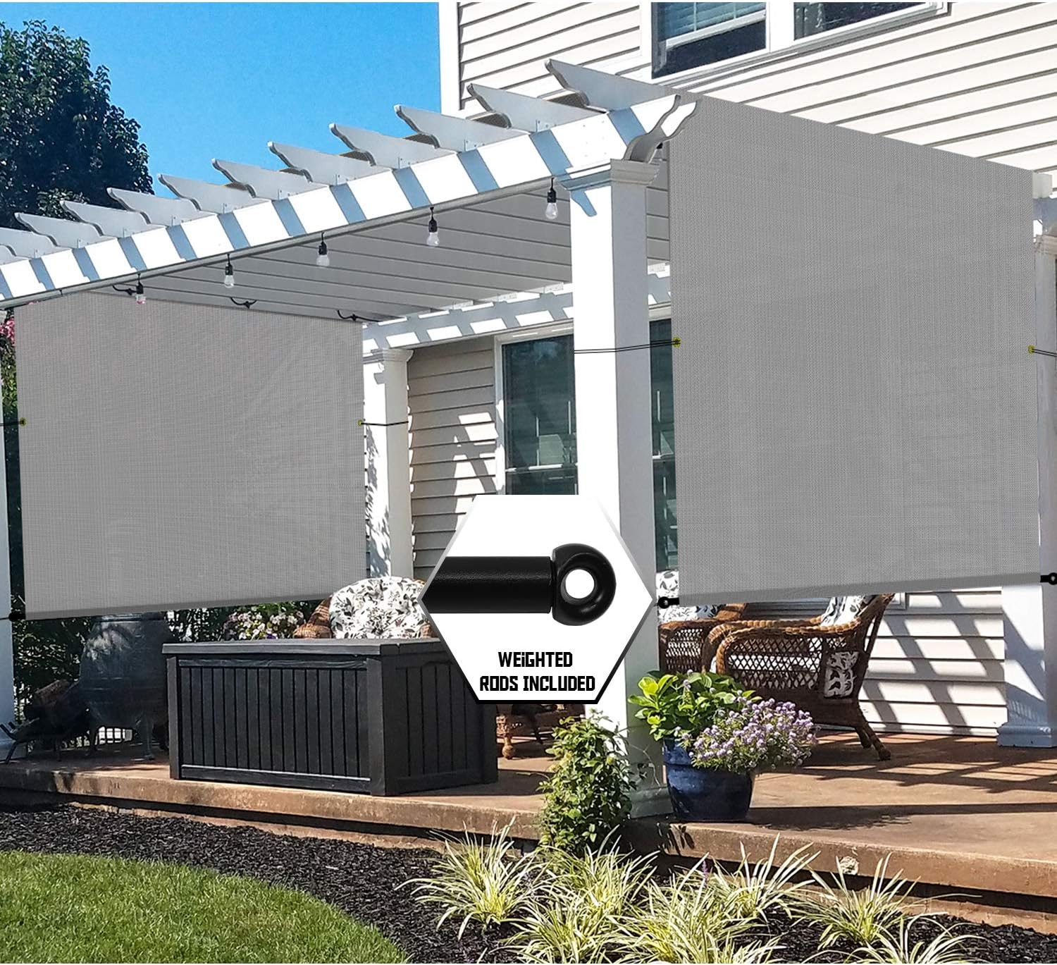 Amazon.com : TANG 9'x16' Light Grey Outdoor Sun Shade Panel Universal ...
