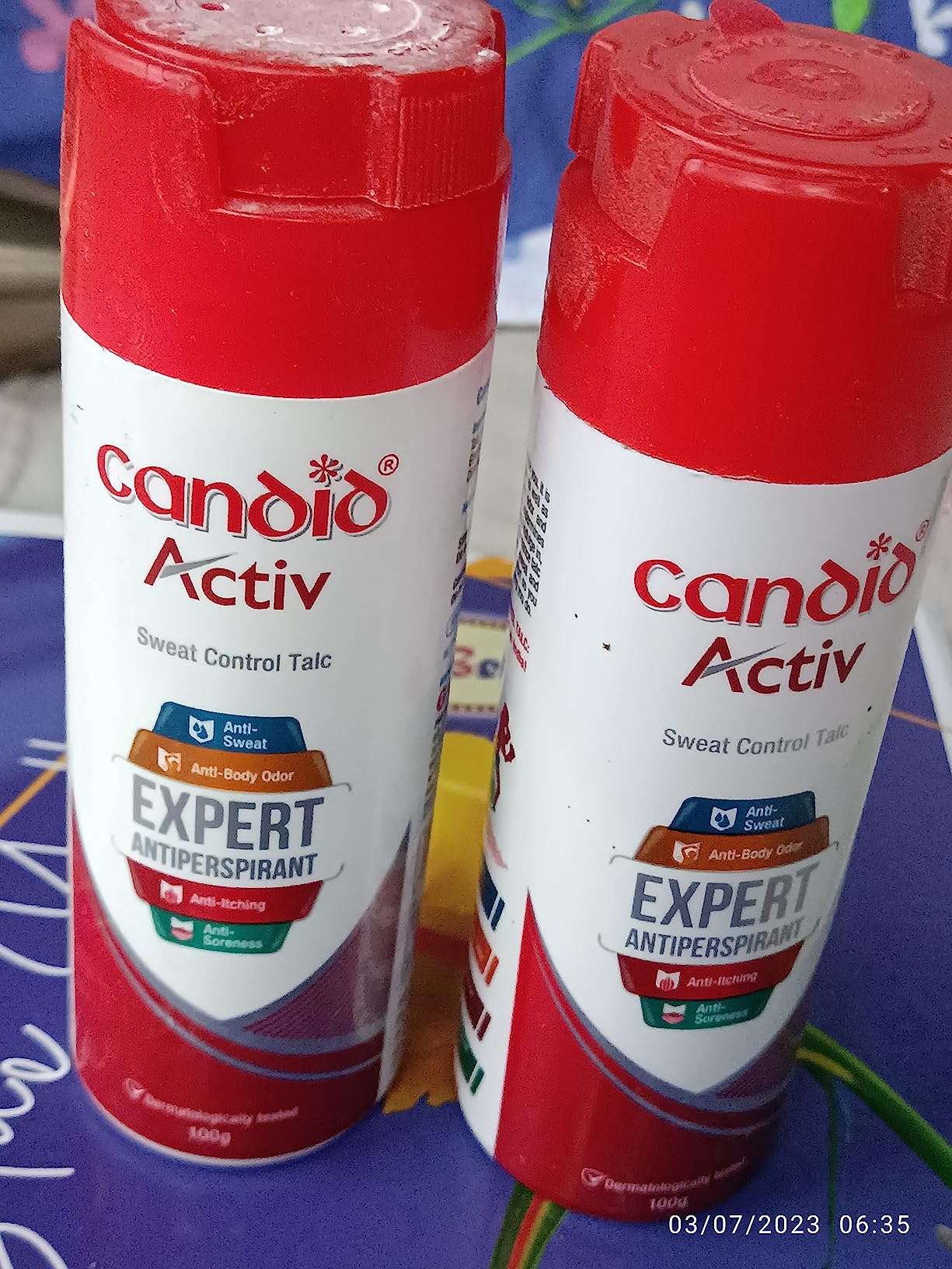 Candid Activ Sweat Control Talc, 100 g Powder(Pack of 2), White ...