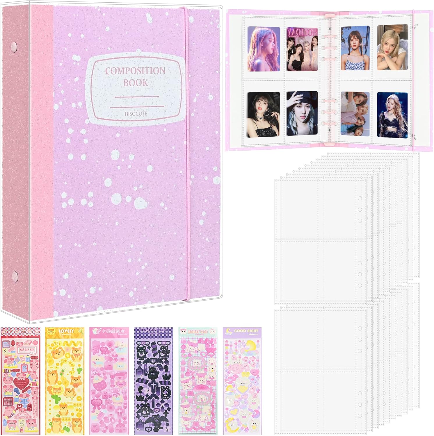 SIMDAO A5 Binder Photo Card Album, 3 Inch Kpop Photo Album Holder with ...