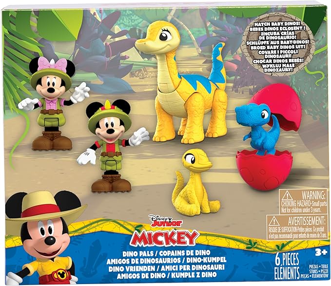 Amazon.com: Disney Junior Mickey Mouse Funhouse Dino Pals 7-piece ...