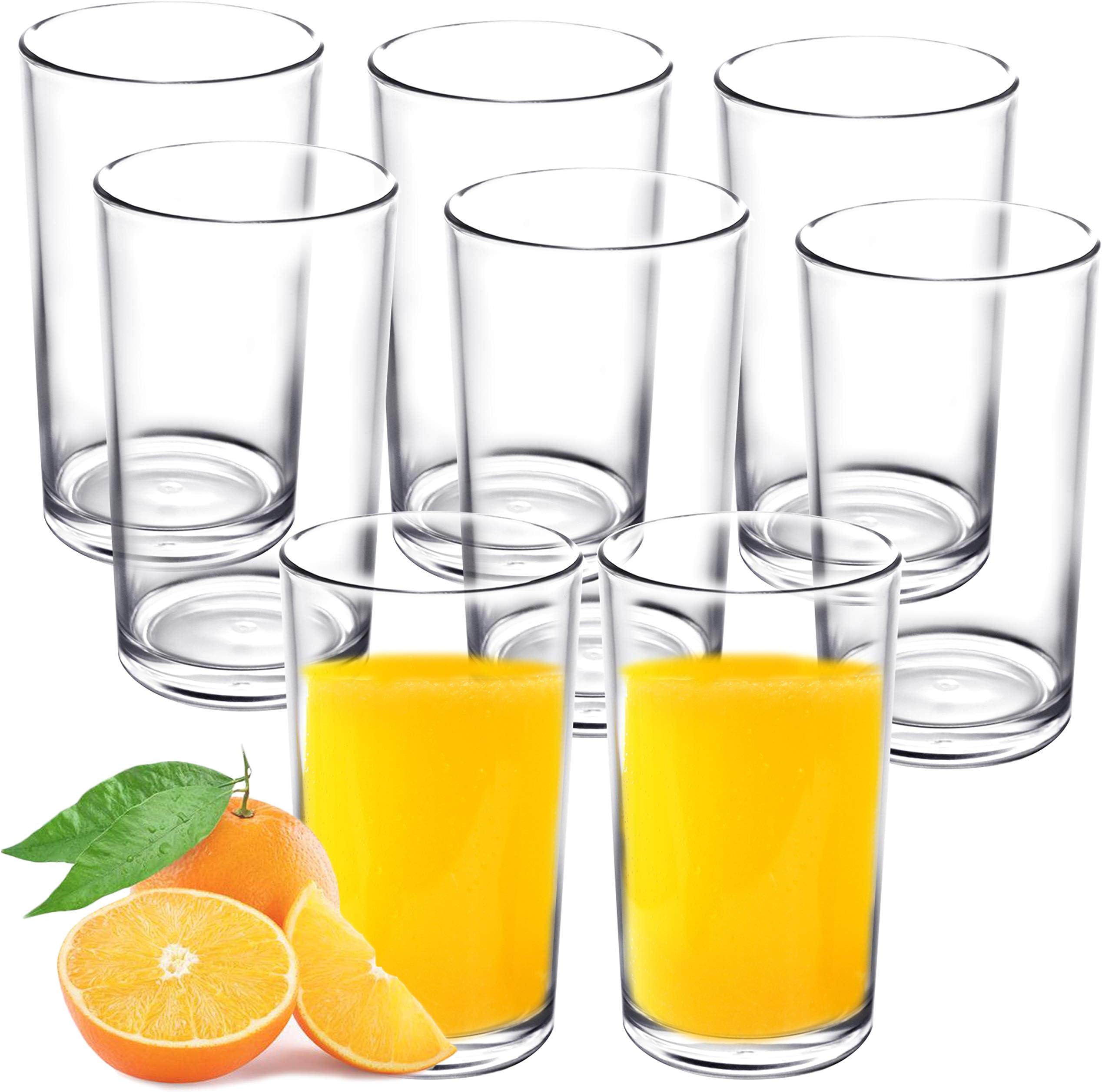 Amazon.com | Youngever 4 Pack 12 Ounce Plastic Tumblers, Plastic ...
