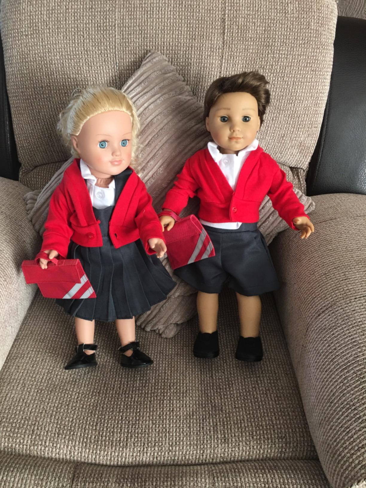 FRILLY LILY UK Company .Luvabeau School Uniform Set with Red Cardy and ...