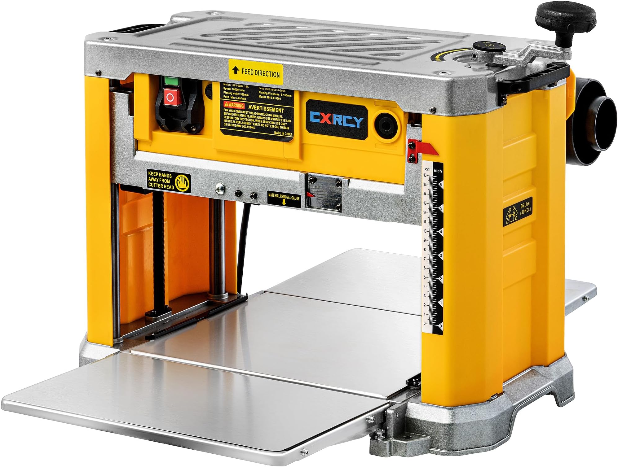 Amazon.com: Benchtop Planer, Three-Solid Steel Blade Benchtop Thickness ...