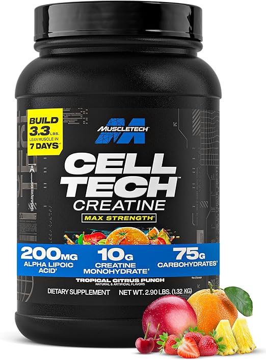 Amazon.com: MuscleTech Creatine Monohydrate Powder - Cell-Tech Creatine ...