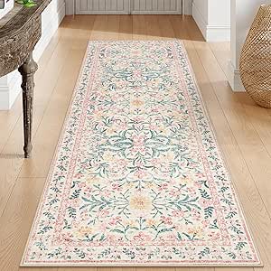 Amazon.com: Morebes Boho Hallway Runner Rug 2x6,Floral Kitchen Runner ...