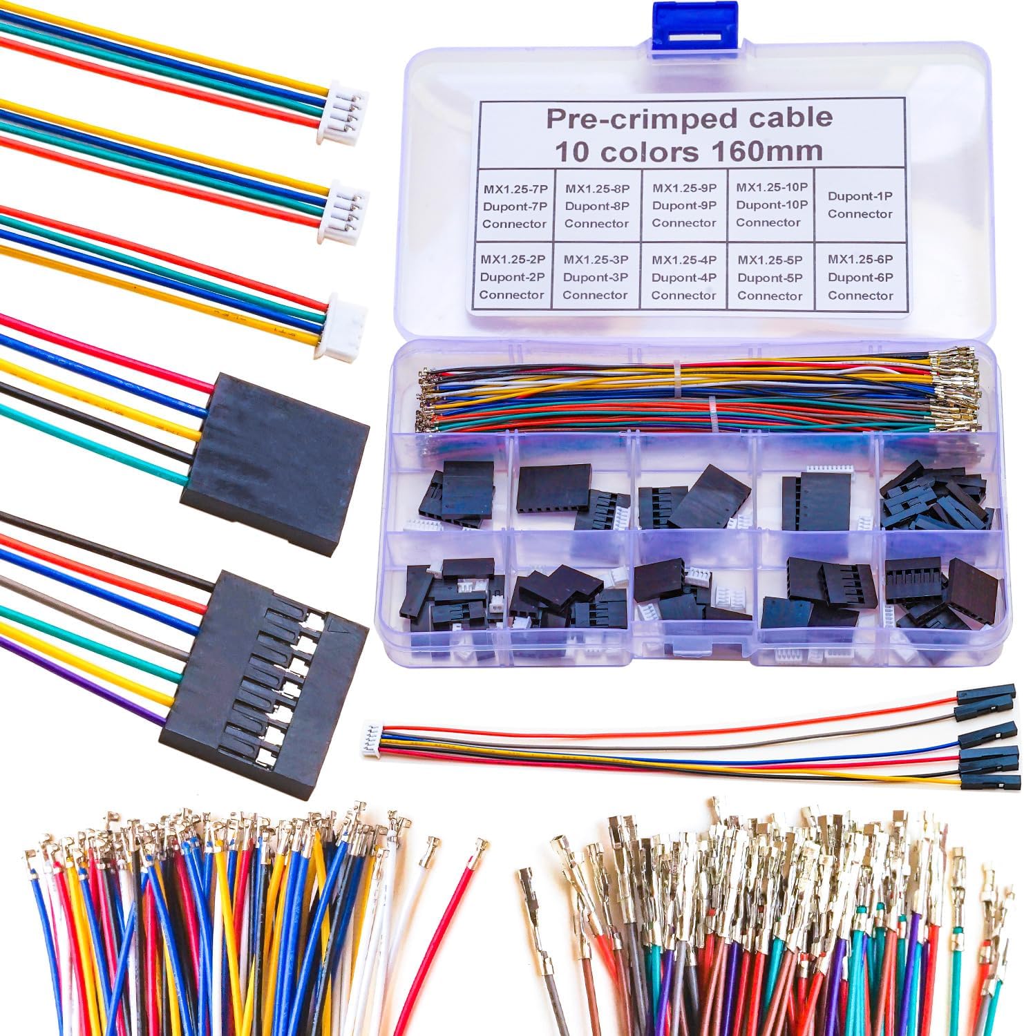 Amazon.com: Ssighuyx MX1.25 to Dupont2.54 Molex Connector Dupont ...