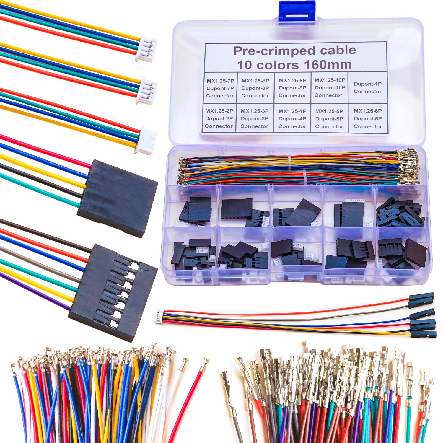 Amazon.com: Ssighuyx MX1.25 to Dupont2.54 Molex Connector Dupont ...