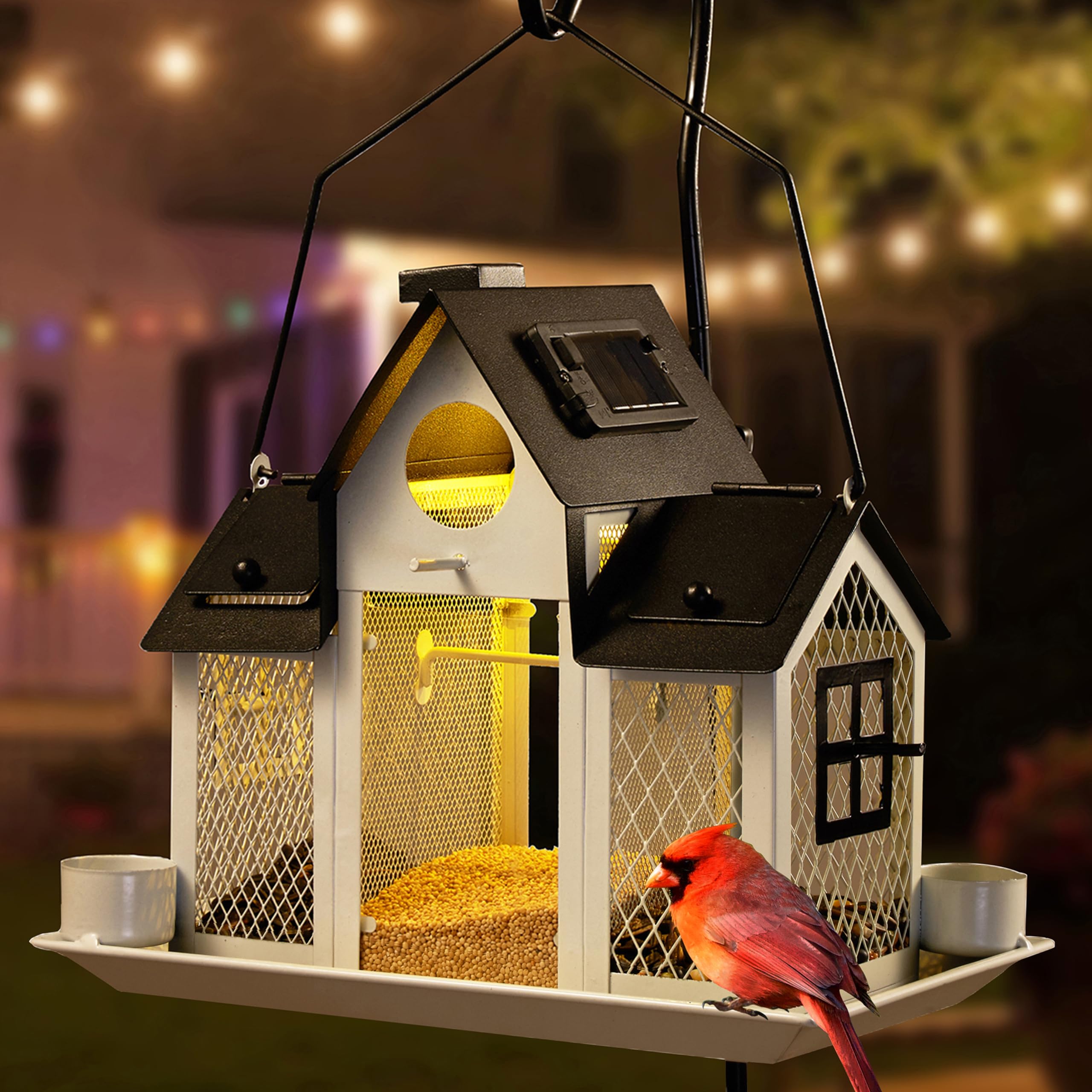 Solar Bird Feeders for Ourside,Bird House Squirrel Proof Bird Feeder ...
