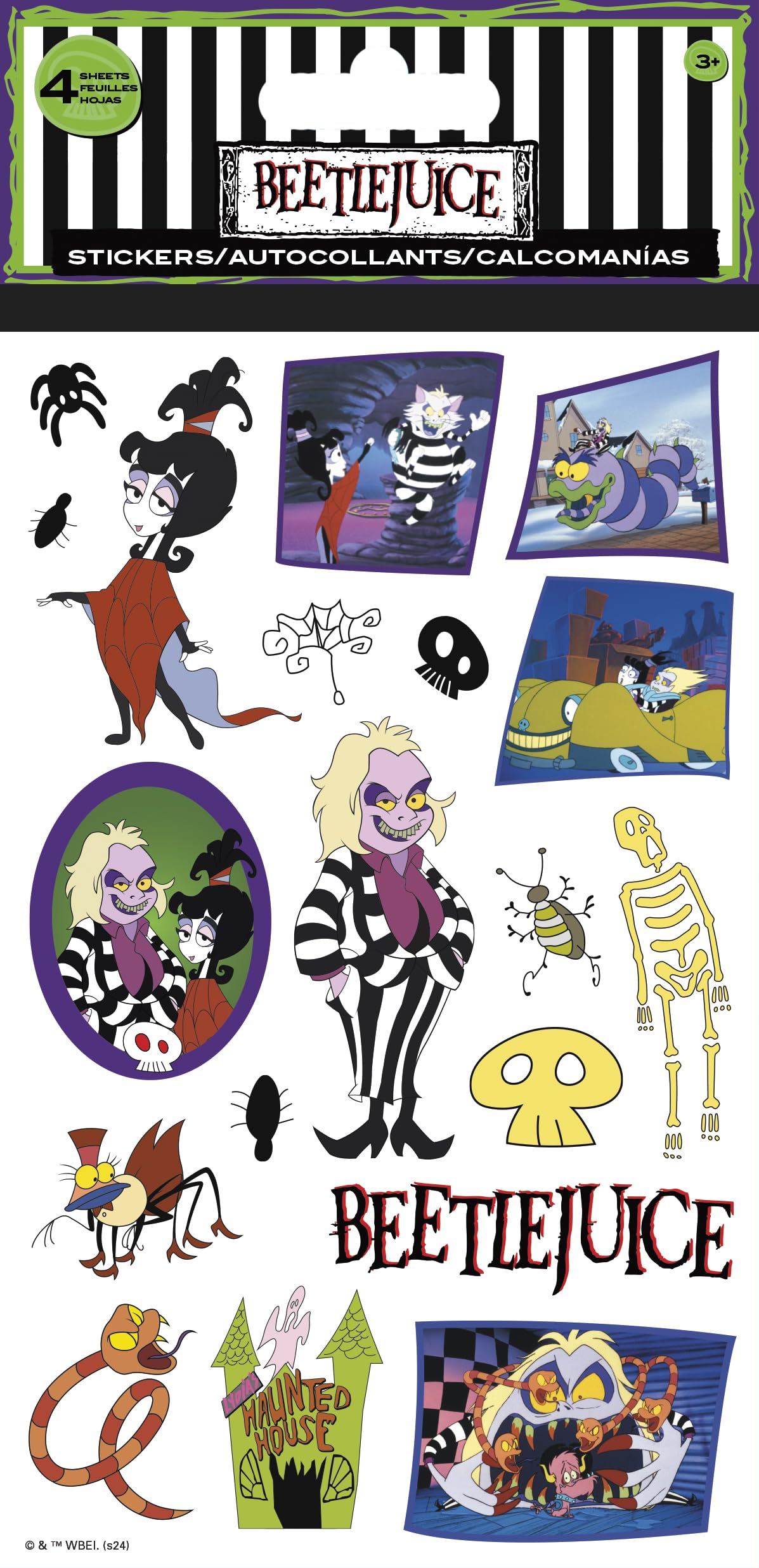Amazon.com: Beetlejuice - Stylized - Standard 4 Sheet Stickers Standard ...