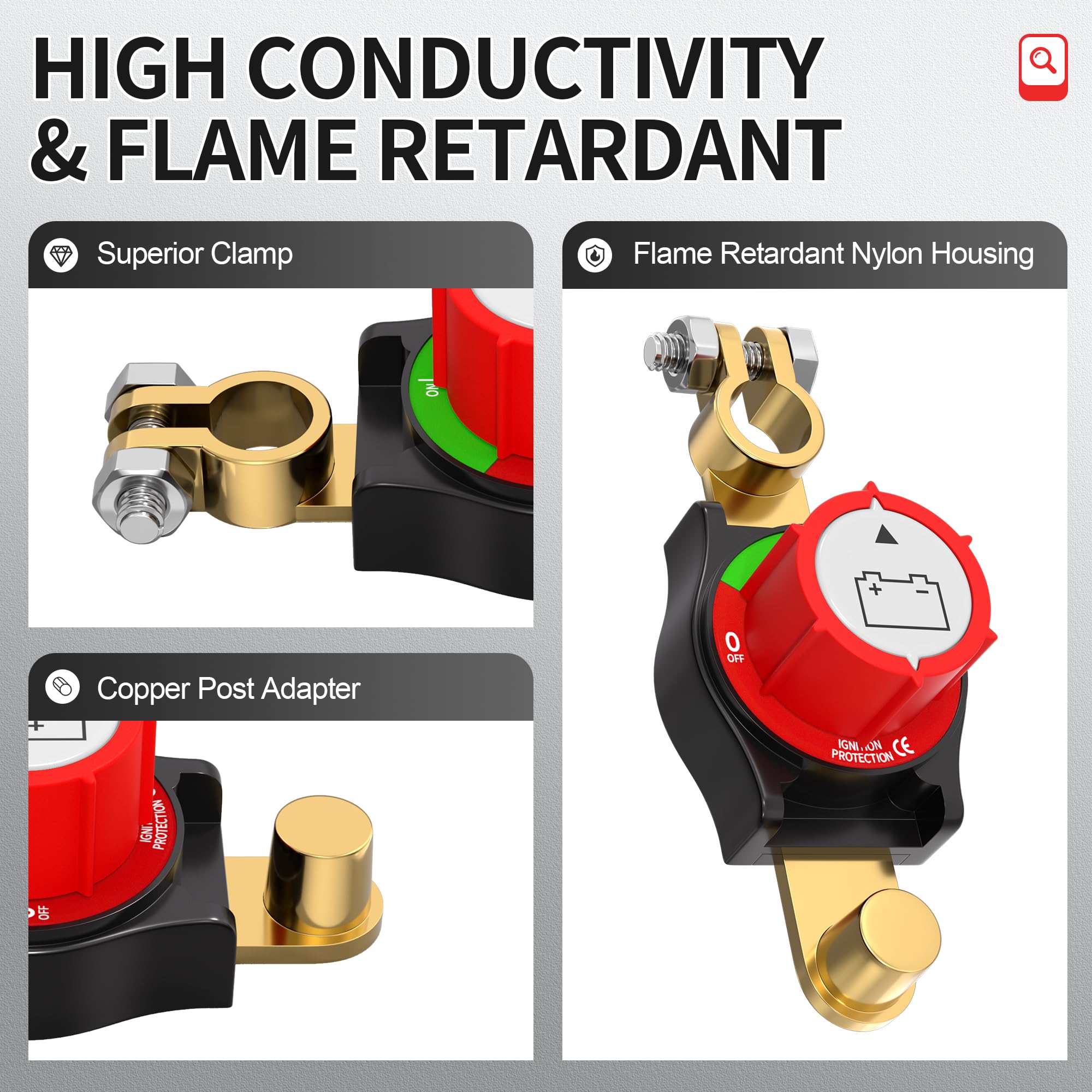 Snapklik.com : Battery Disconnect Switch 275A Top Post Car Battery Cut ...
