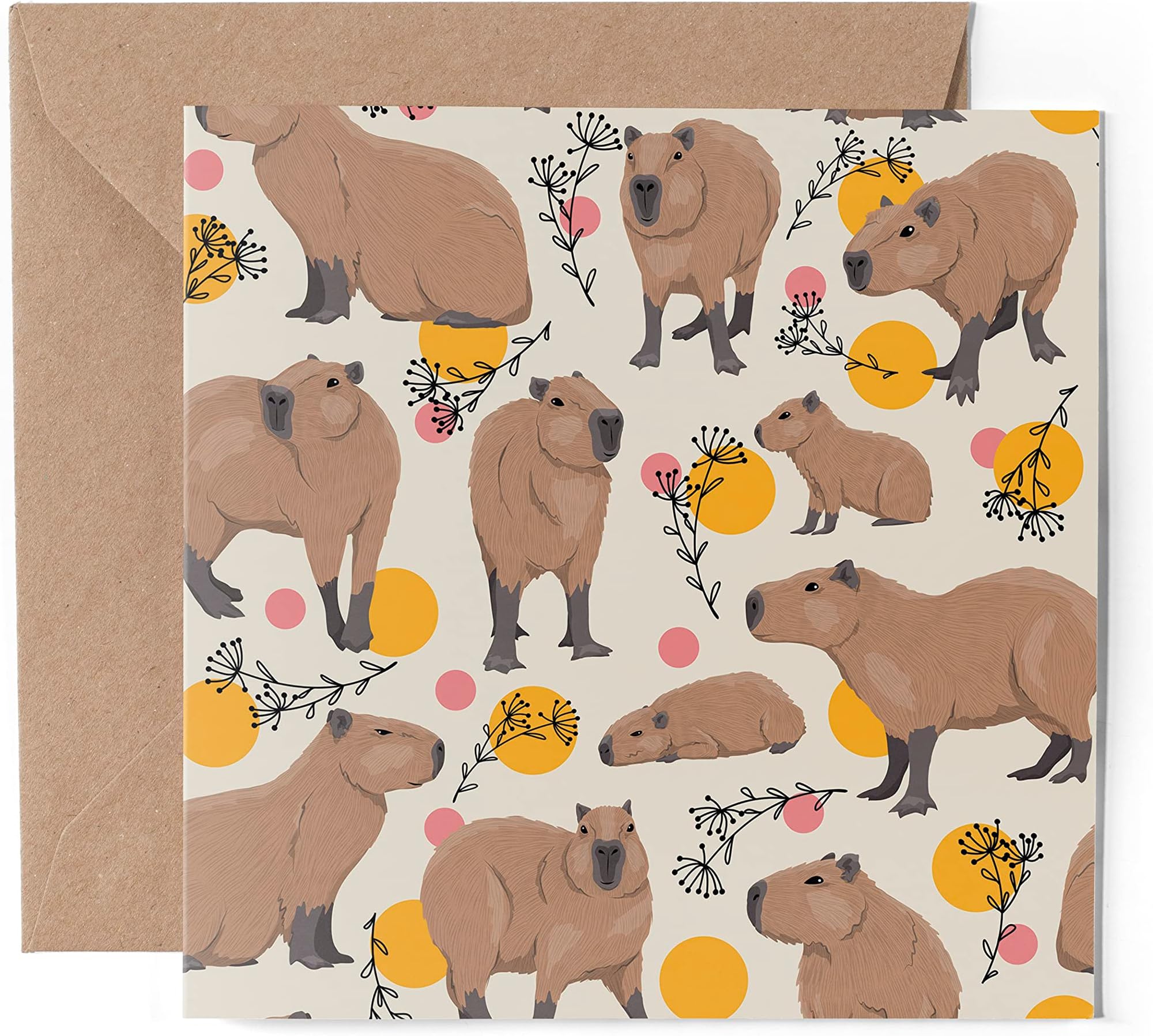 Capybara Birthday Card - Cappy Birthday : Amazon.co.uk: Stationery ...