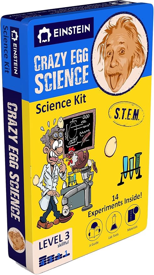 Amazon.com: Einstein’s Crazy Egg Science LAB Science Kit for Kids. STEM ...
