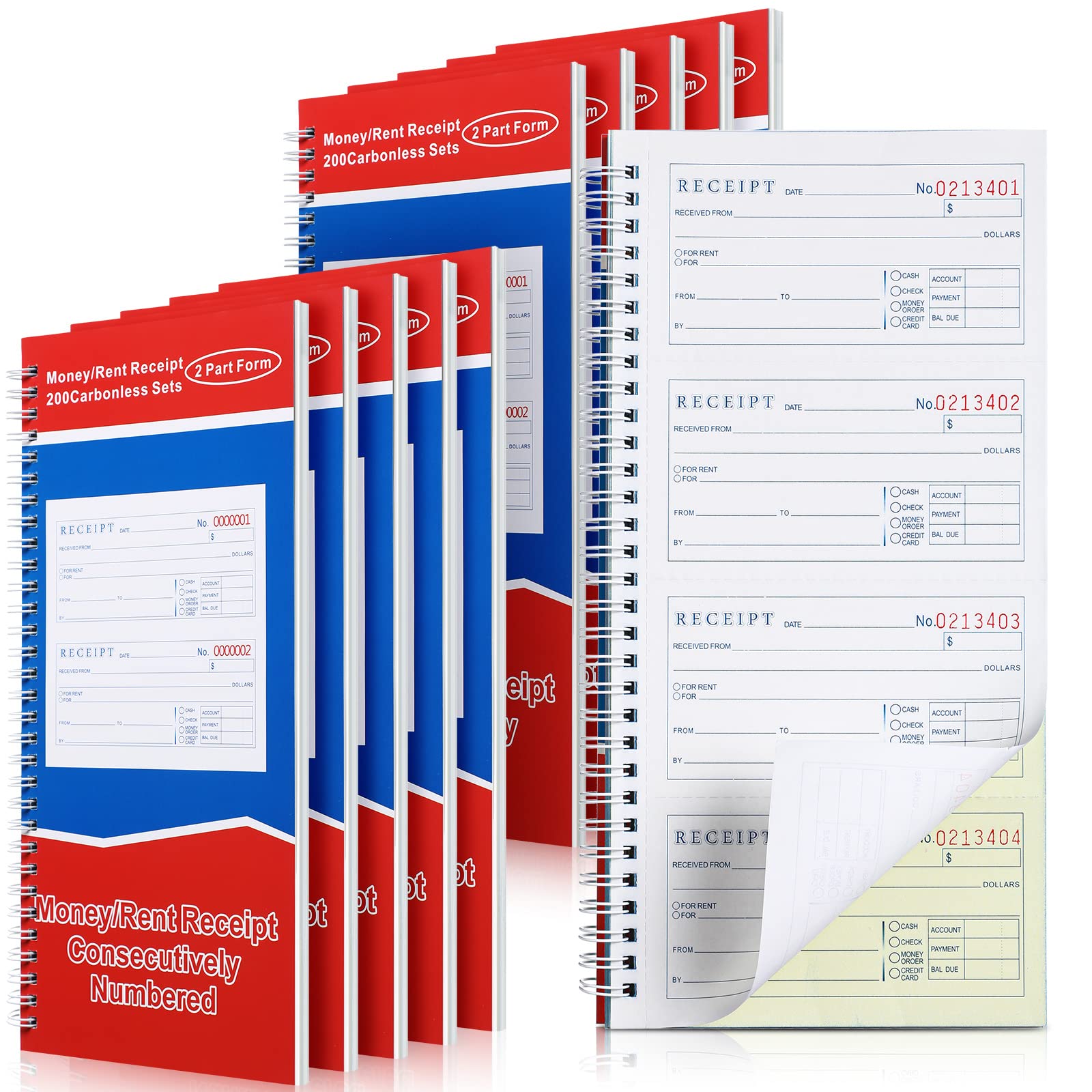 Recibos De Pago Para Clientes Rent Receipt Book With Carbon Copies ...