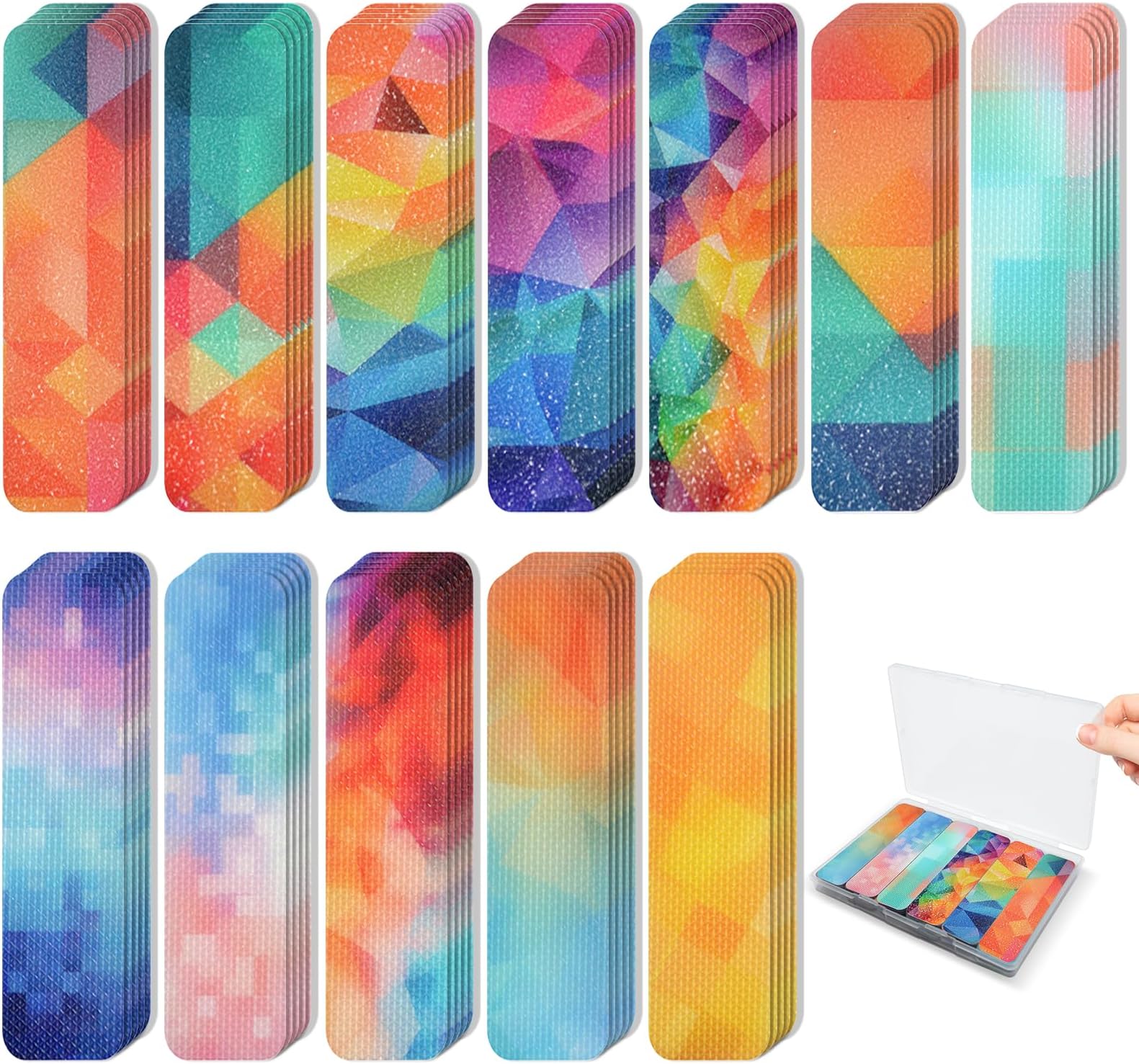 Amazon.com : 72 Pieces Anxiety Sensory Stickers with Storage Box ...