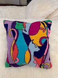 Amazon.com: Tobin Design Works Crafts Needlepoint Kit, 12"x12" Stitched ...