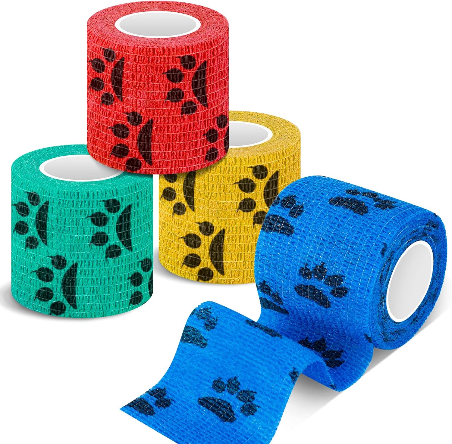 AhlsenL 4-Roll Breathable Self-Adherent Cohesive Bandages