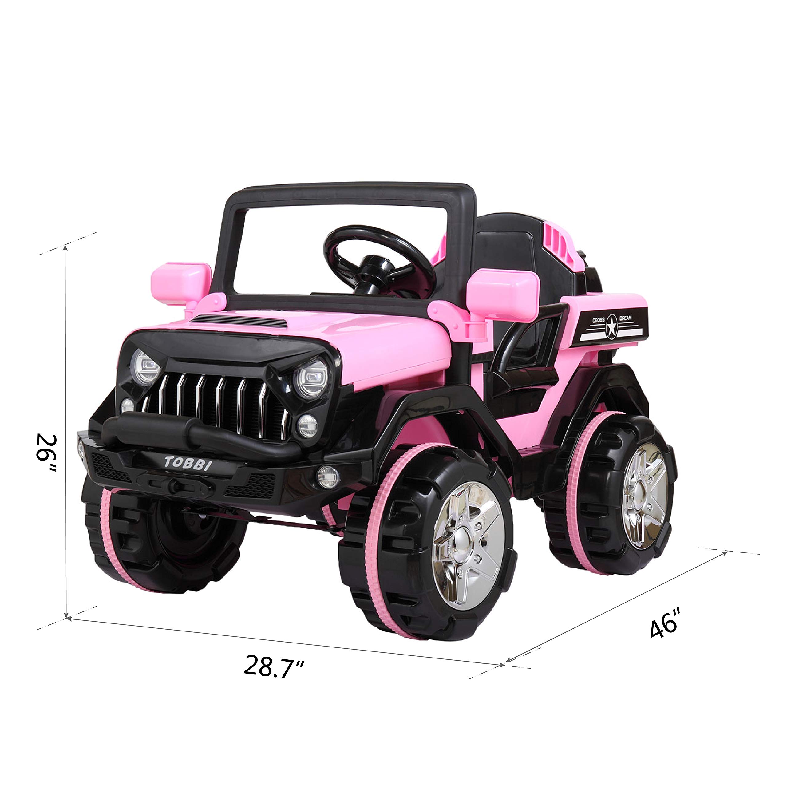 Snapklik.com : TOBBI 12V Powerful Kids Ride-On SUV For Boys And Girls