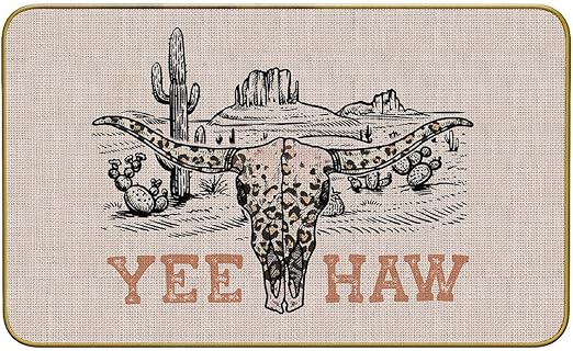 Amazon.com: Mingnei Western Door Mat - Kitchen & Bathroom Rugs, Yeehaw ...