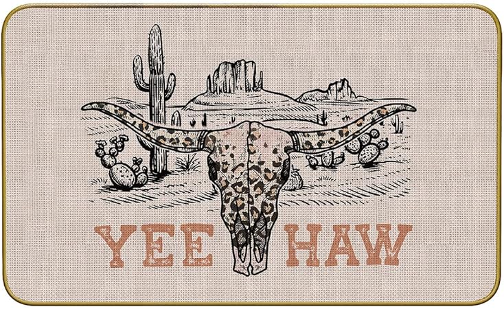 Amazon.com: Mingnei Western Door Mat,Western Bathroom Rugs,Western ...