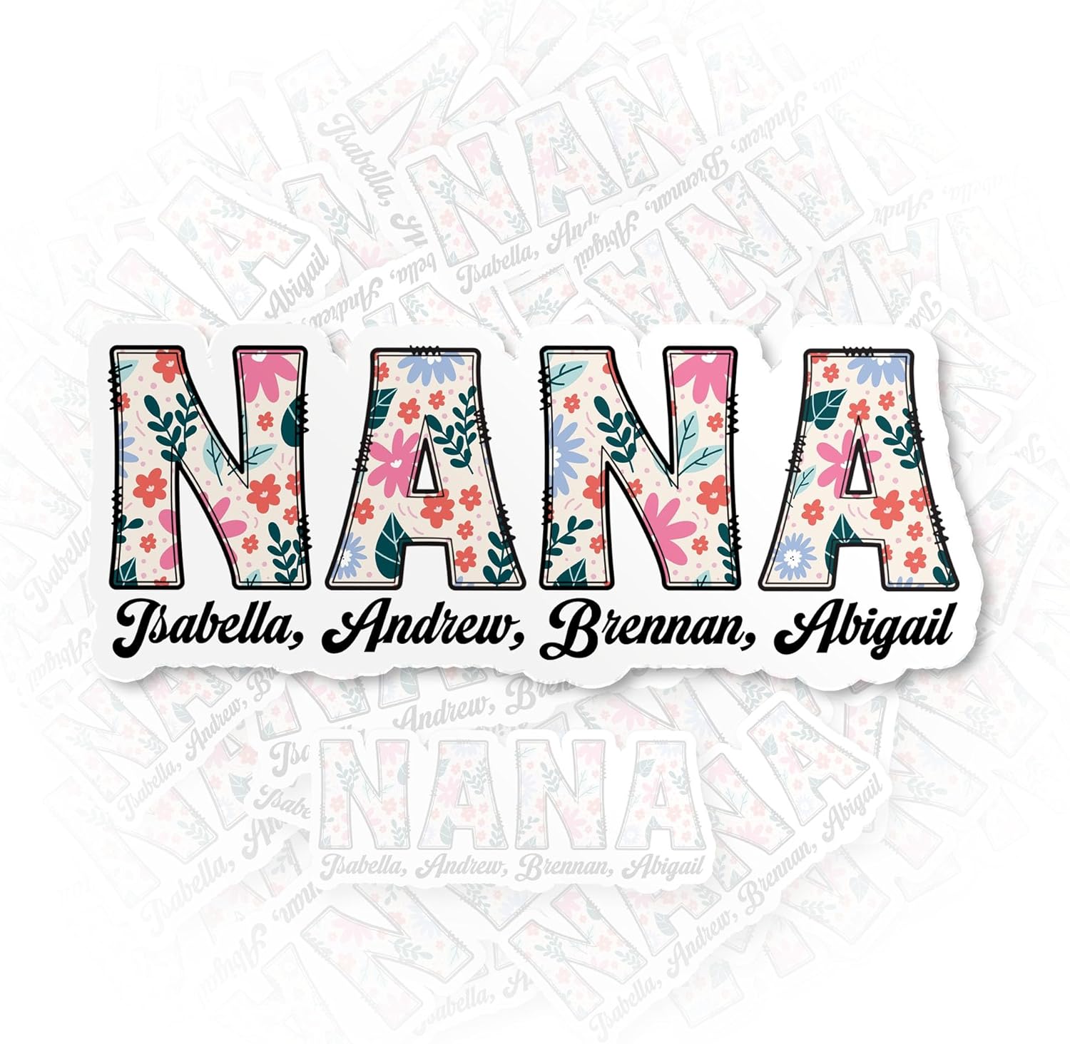 Amazon.com: Personalized Nana Sticker Custom Name Family Nana Mom ...