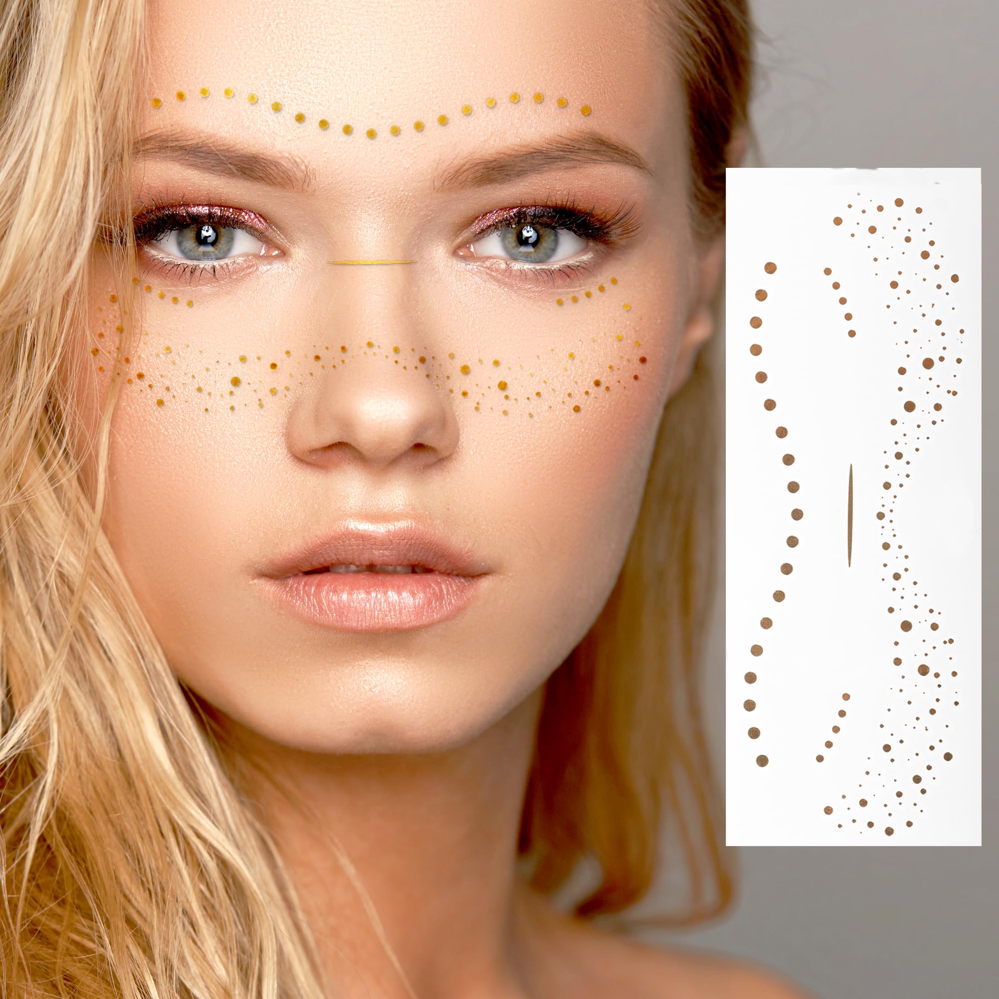 Snapklik.com : 12 Sheets Glitter Face Tattoos Stickers,Metallic Glitter ...