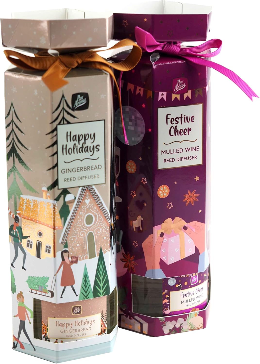 BWG Christmas Reed Diffuser -Gingerbread/Mulled Wine Fragrance - Set of ...