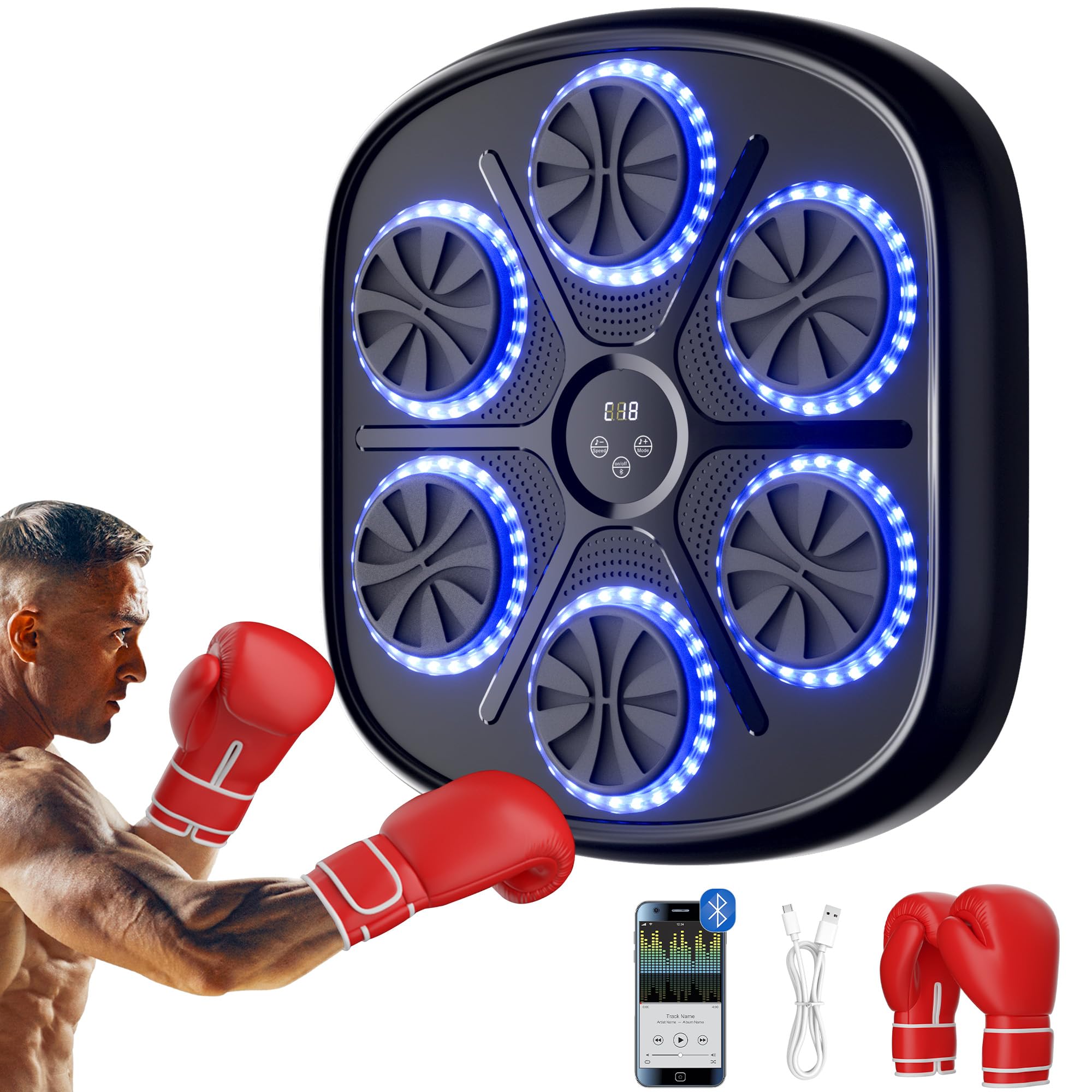 2024 New Smart Music Boxing Machine, Electronic Punching Target with ...