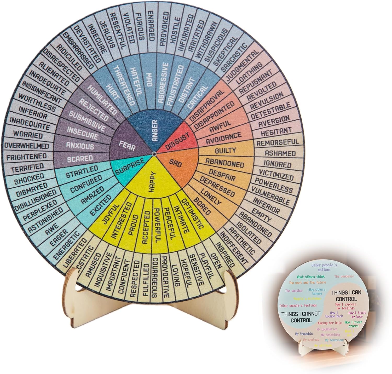 Amazon.com : Ryetvok Feelings Wheel Double-Sided Mental Health Emotions ...