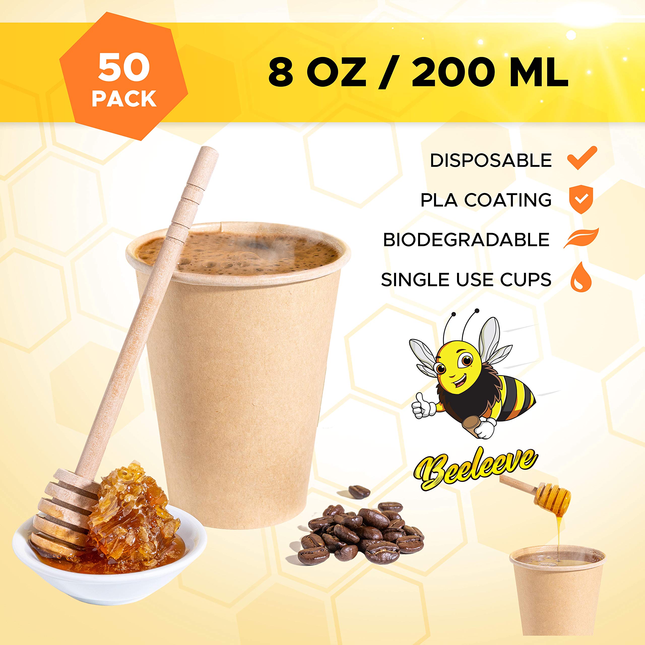 Snapklik.com : Beeleeve 50-Pack Super Strong 100% Compostable Coffee ...
