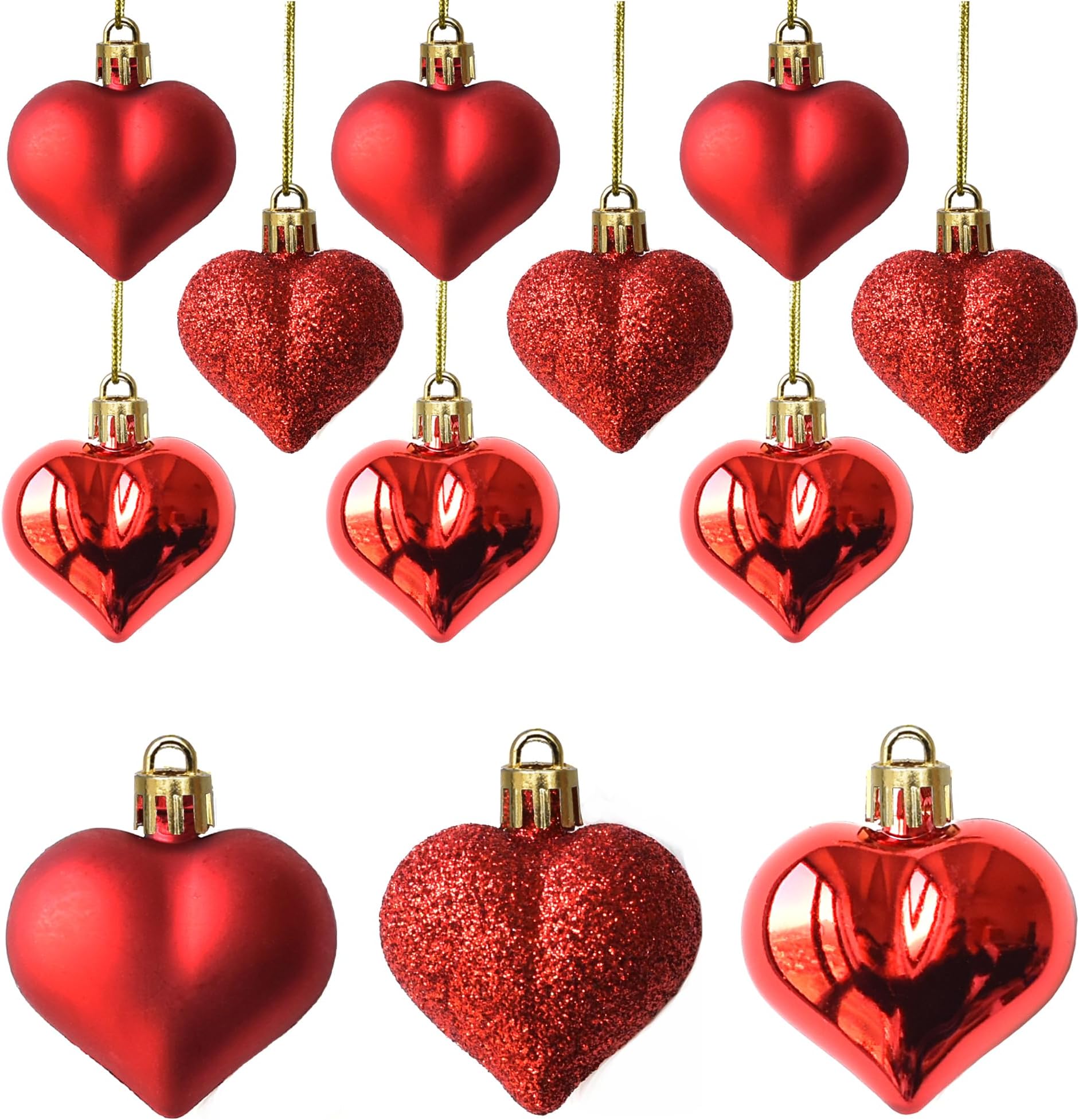 Amazon.com: Old World Christmas Ornaments Shiny Red Heart Glass Blown ...