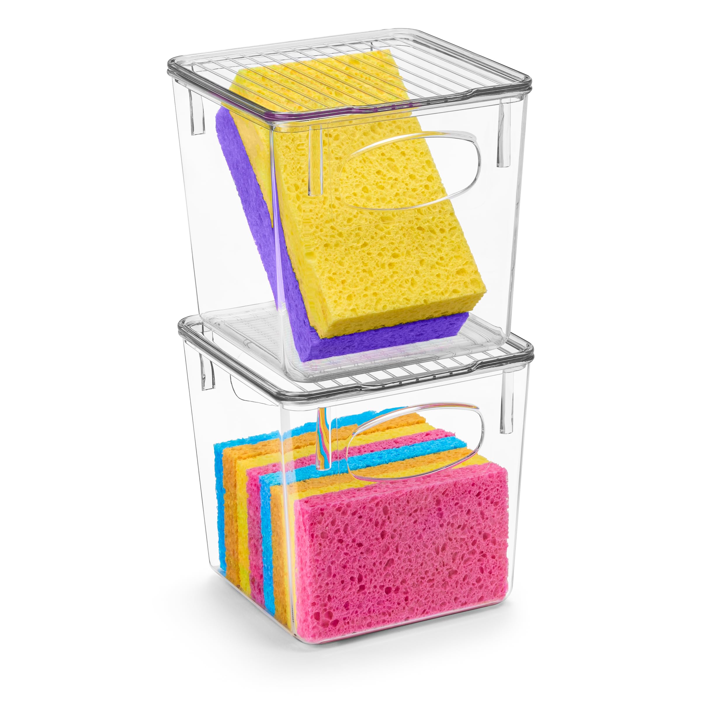 Amazon.com: Sorbus Small Clear Plastic Storage Bins with Lids, Clear ...