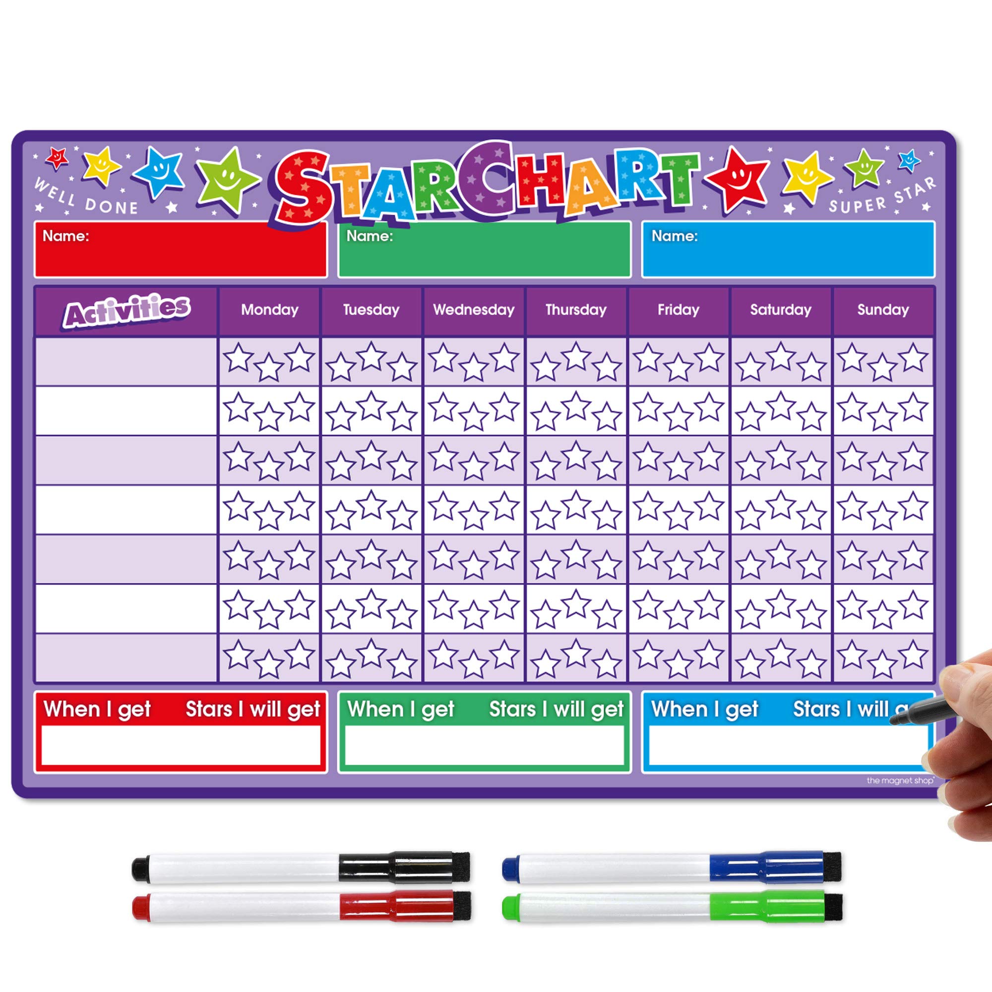 Buy TMS Reward Chart for Children | Magnetic Star Chart for Recognising ...