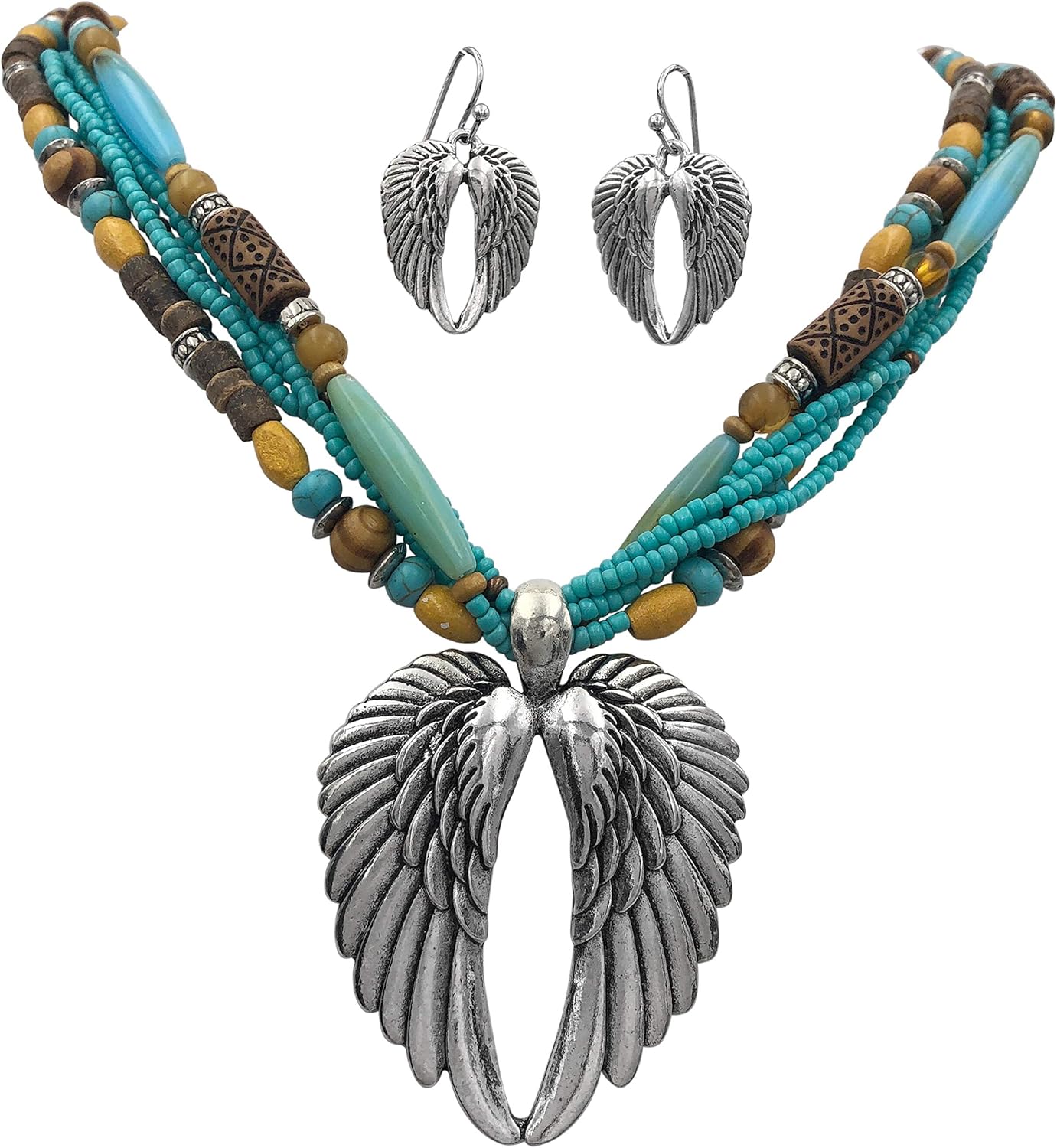 Gypsy Jewels Western Look Religious Layered Bead Boutique Multi Color ...