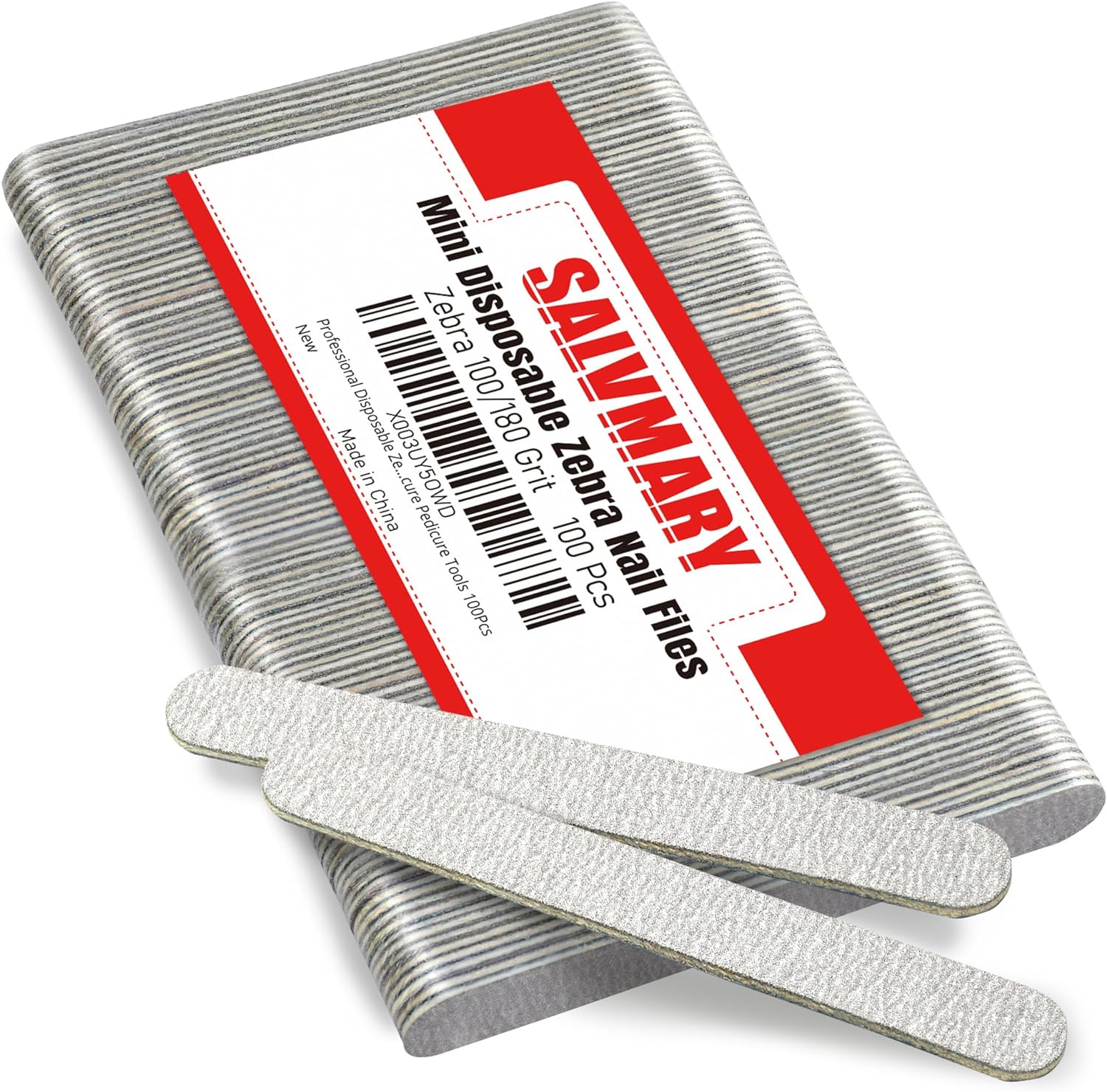 Amazon.com : Professional Disposable Zebra Nail Files 100/180 Grit 5 ...