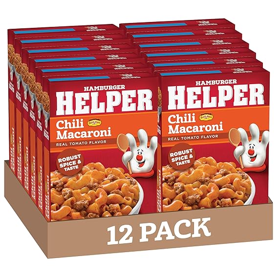 Amazon.com : Hamburger Helper Chili Macaroni 5.2 Ounces, 12 per Case ...