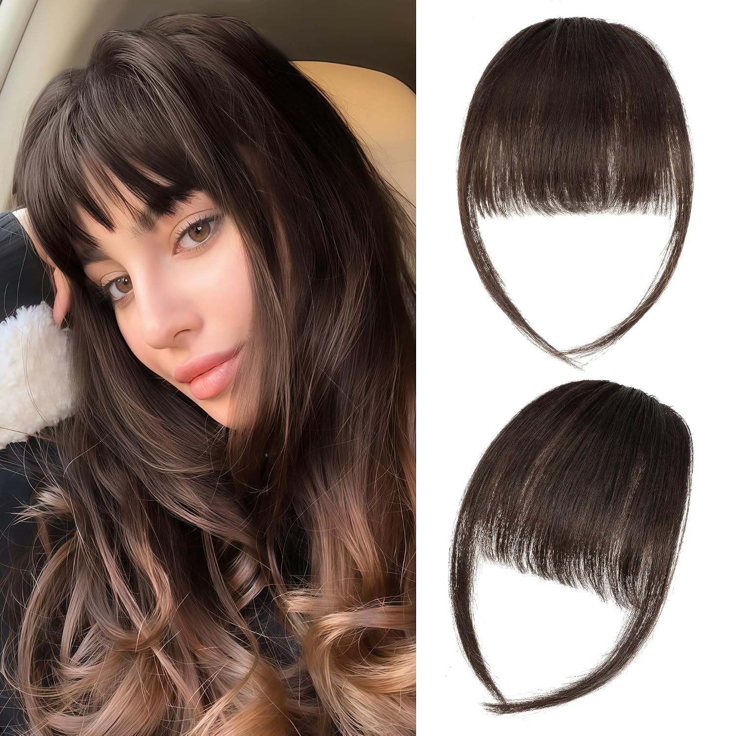 Amazon.com : Yorda Bangs Hair Clip 100% Human Hair Clip in Bangs Fringe ...