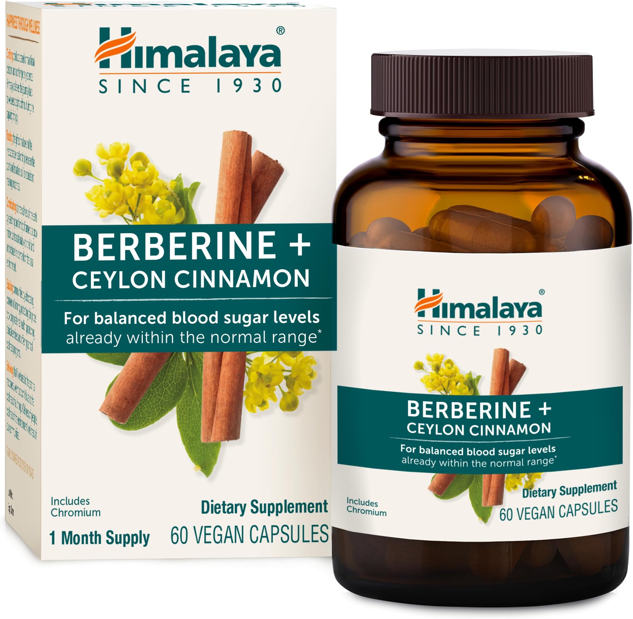 Amazon.com : Himalaya Berberine + Ceylon Cinnamon from Indian Barberry ...