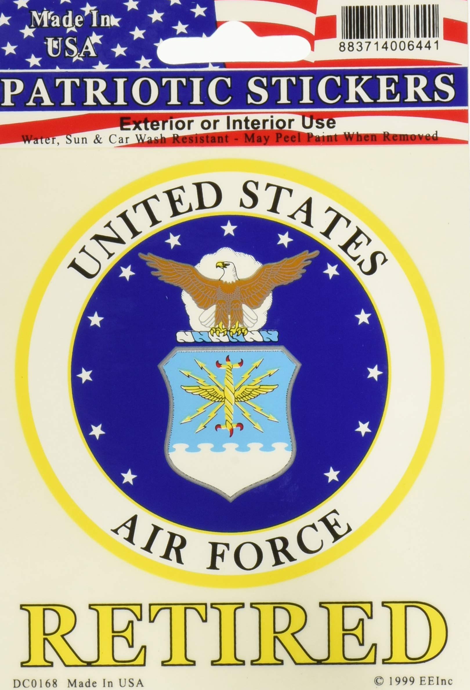 Amazon.com: EagleEmblems DC0168 Sticker-USAF Emblem RET. (3.25 ...