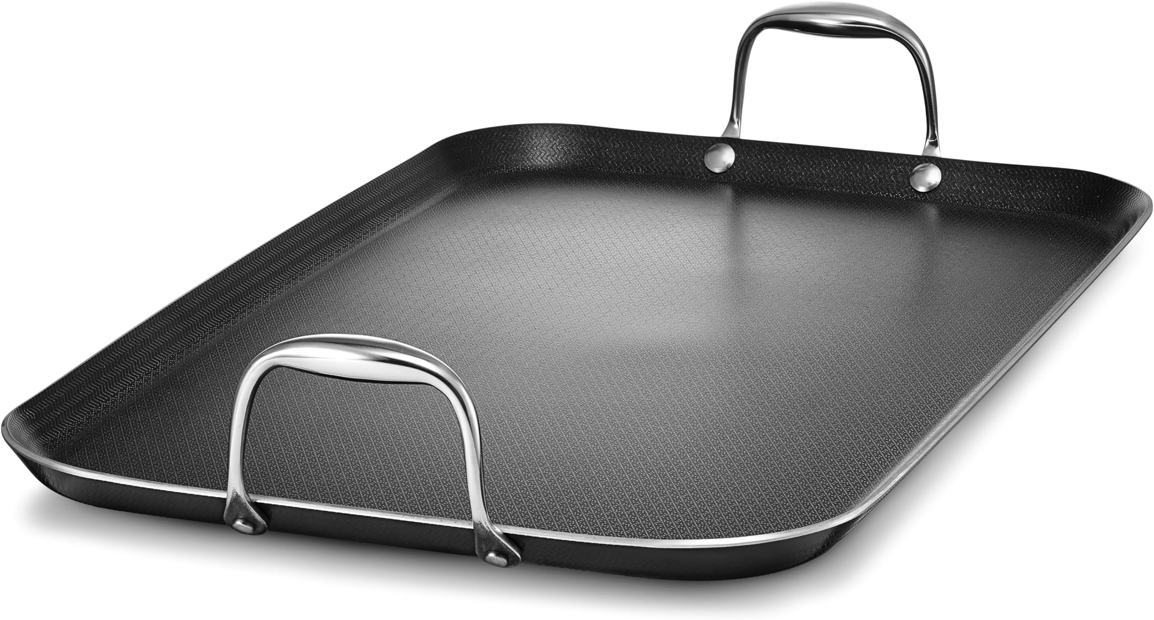 Amazon.com: HexClad Hybrid Nonstick Double Burner Griddle, Stay-Cool ...