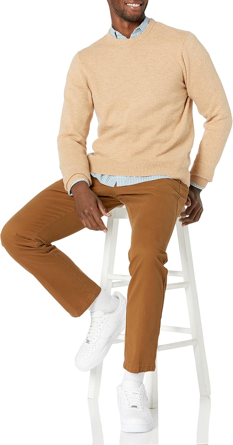 Amazon.com: Amazon Essentials Men's Midweight Crewneck Sweater ...