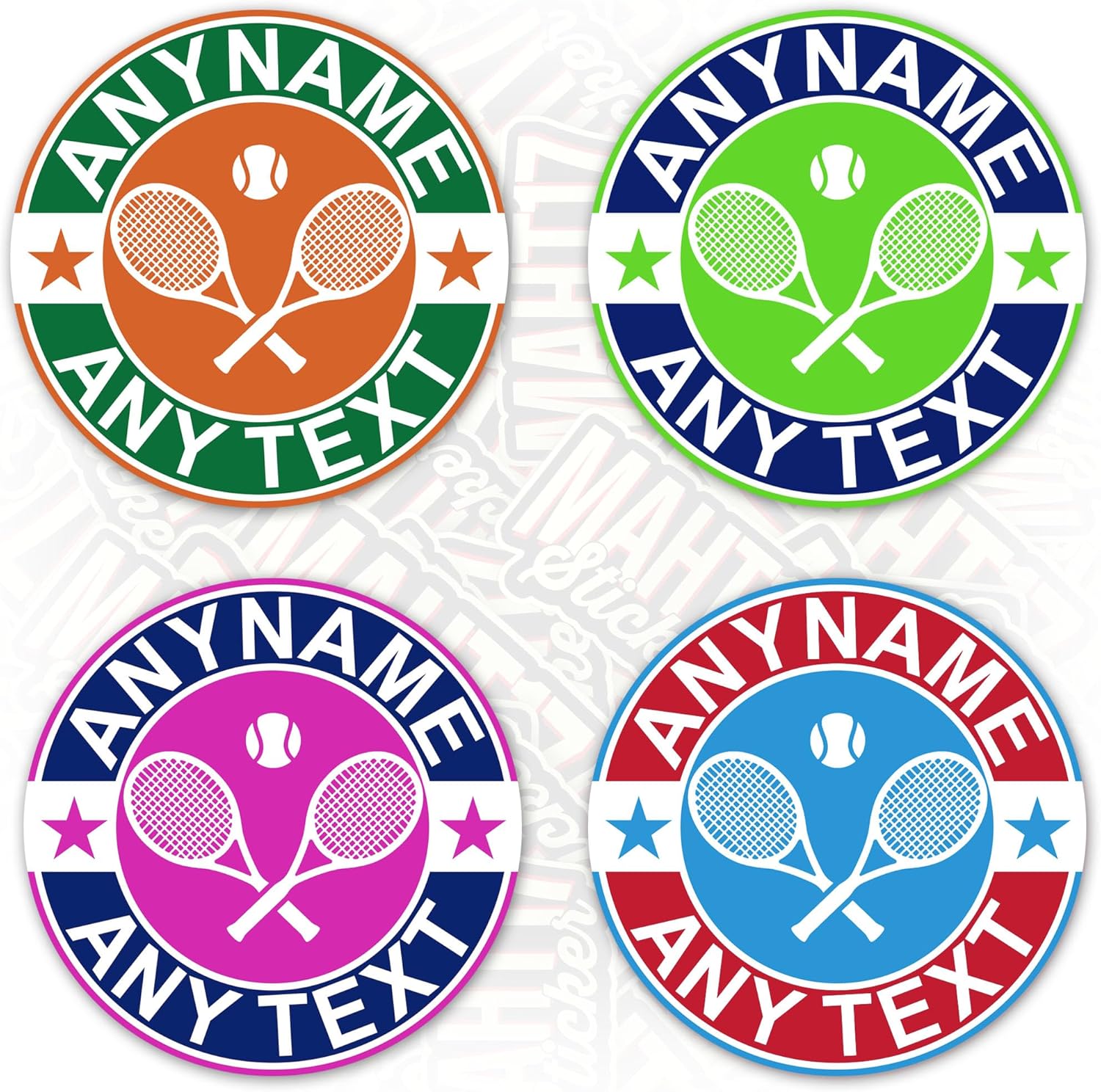 Amazon.com: Personalized Tennis Name Sticker Custom Tennis Team Name ...
