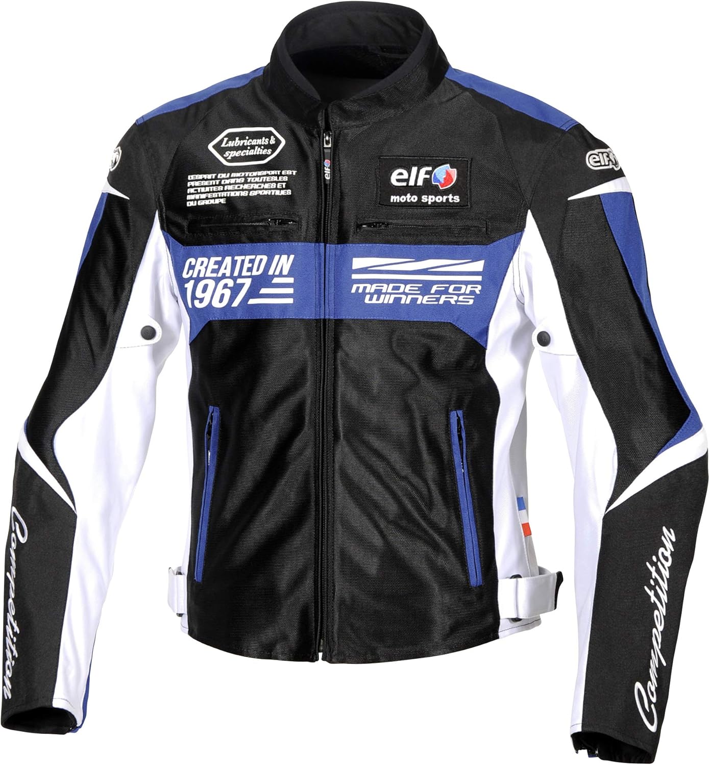 Amazon | [エルフ] バイク_ジャケット_イデアールメッシュジャケット_ブラック&ブルー_WMサイズ_EJ-S103 | ジャケット | 車＆バイク