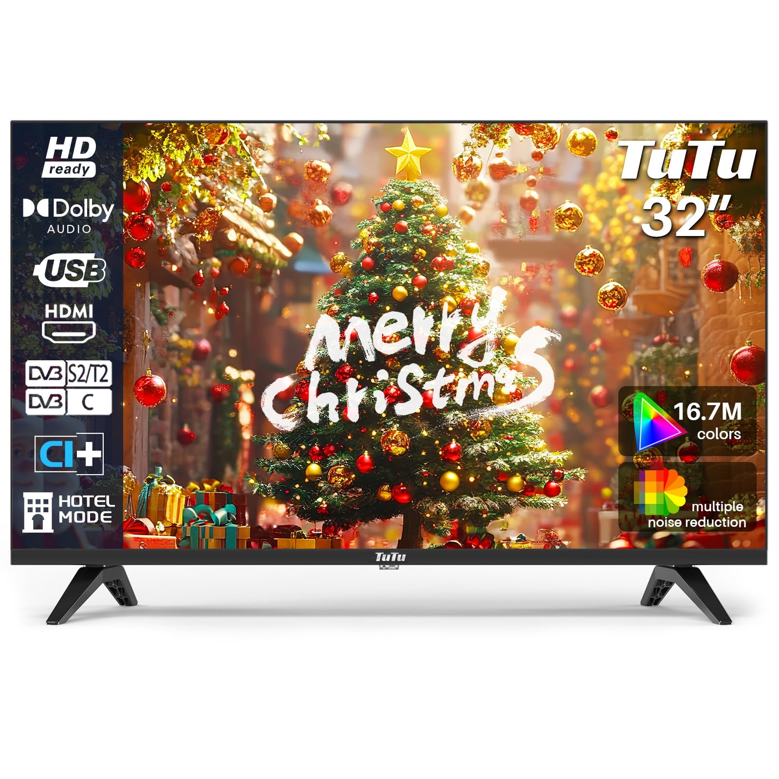 TuTu Fernseher 32 Zoll LED HD TV mit Triple Tuner , HDMI, USB-Media ...