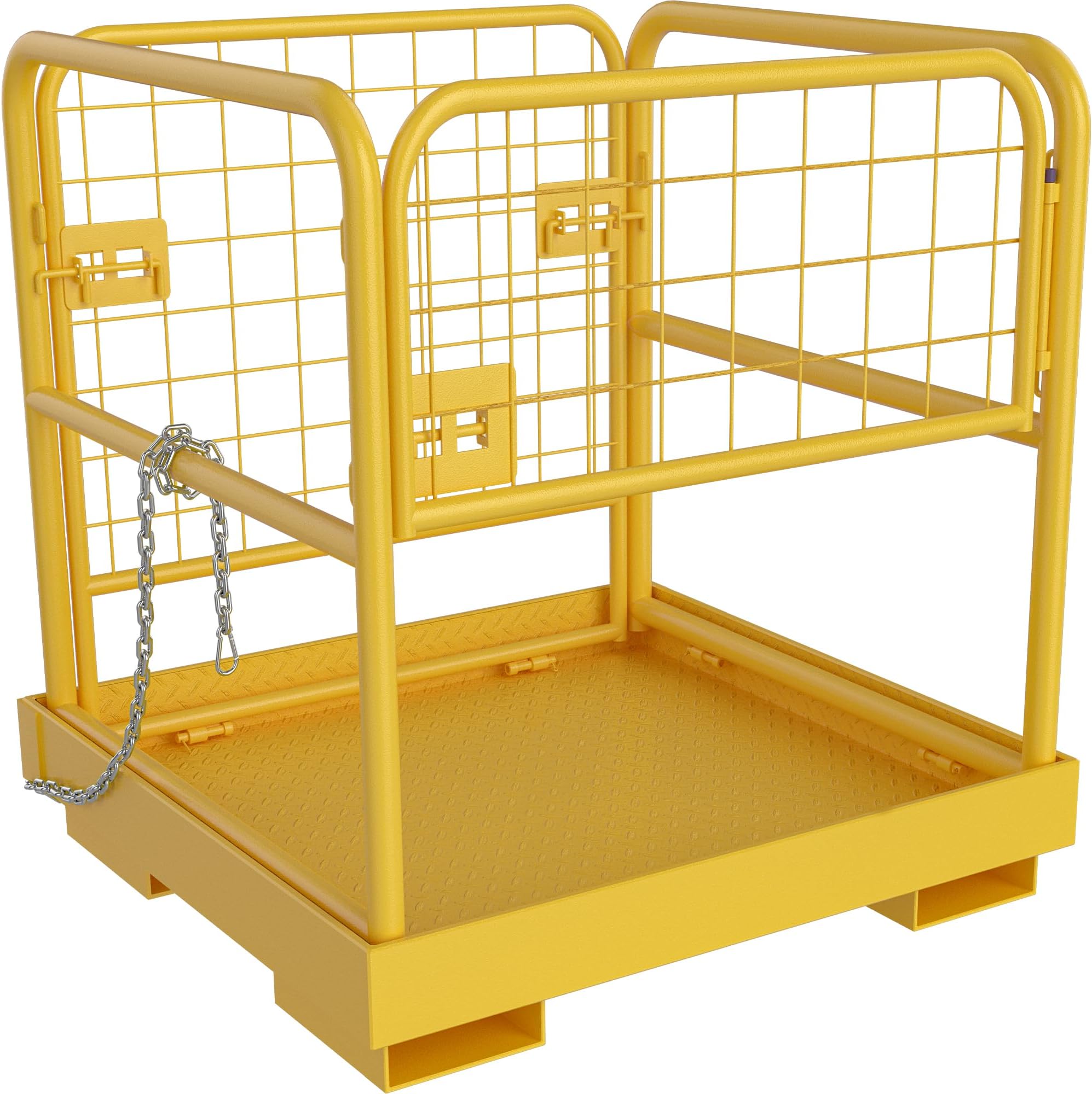 Titan Attachments LW 2 Person Forklift Safety Cage 45" x 43", Rated ...