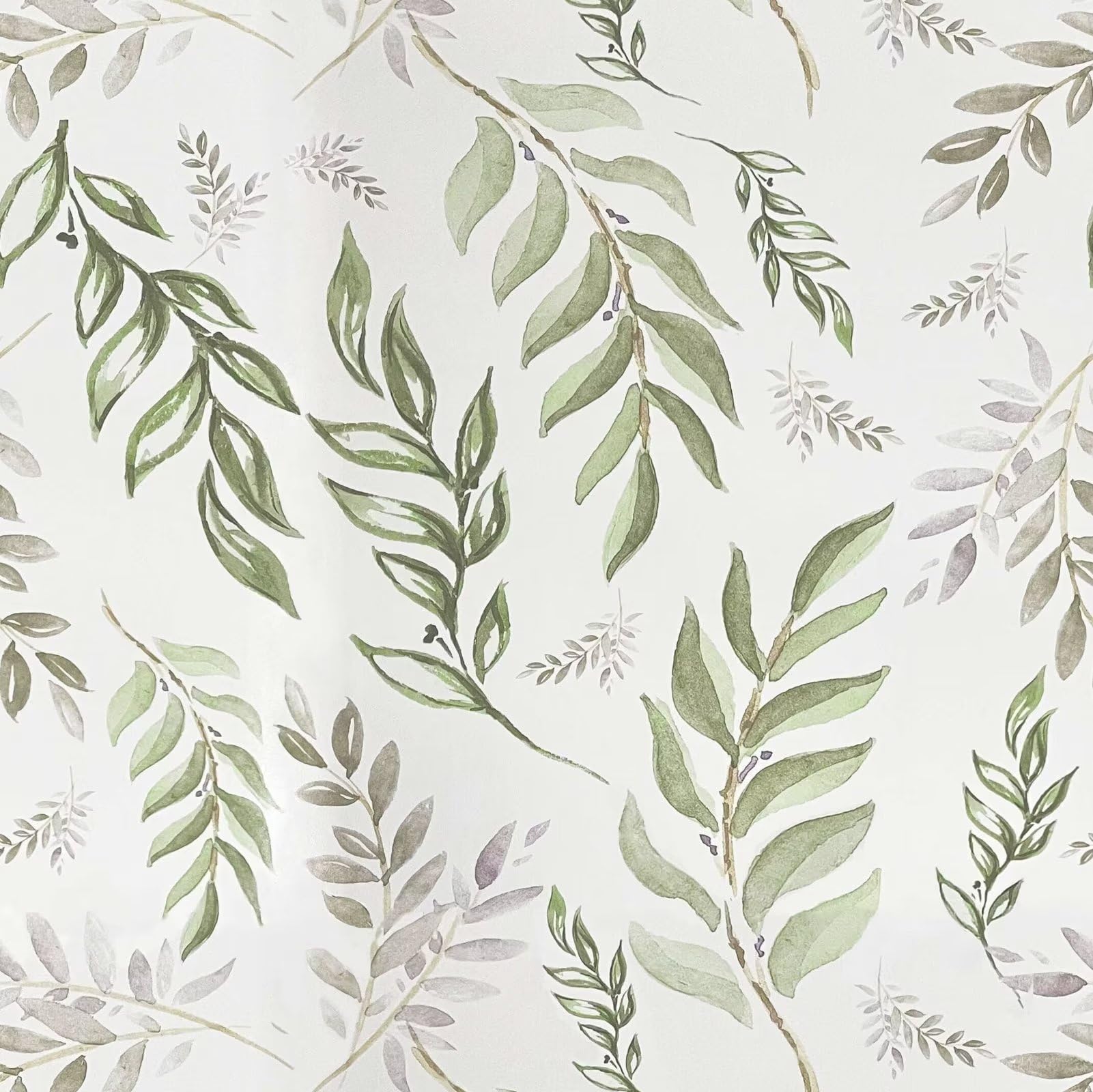 Laatse Green Leaf Wallpaper Peel and Stick 17.5" x 197" Floral Leaf ...