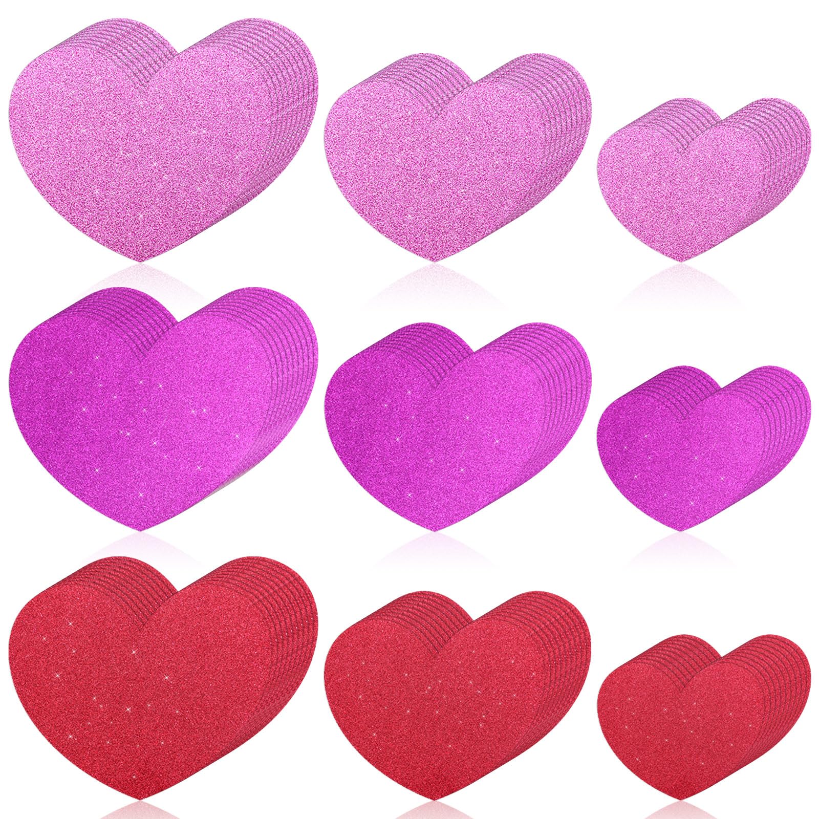 Snapklik.com : 90 Pcs Heart Cutouts Classroom Bulletin Board Decoration ...