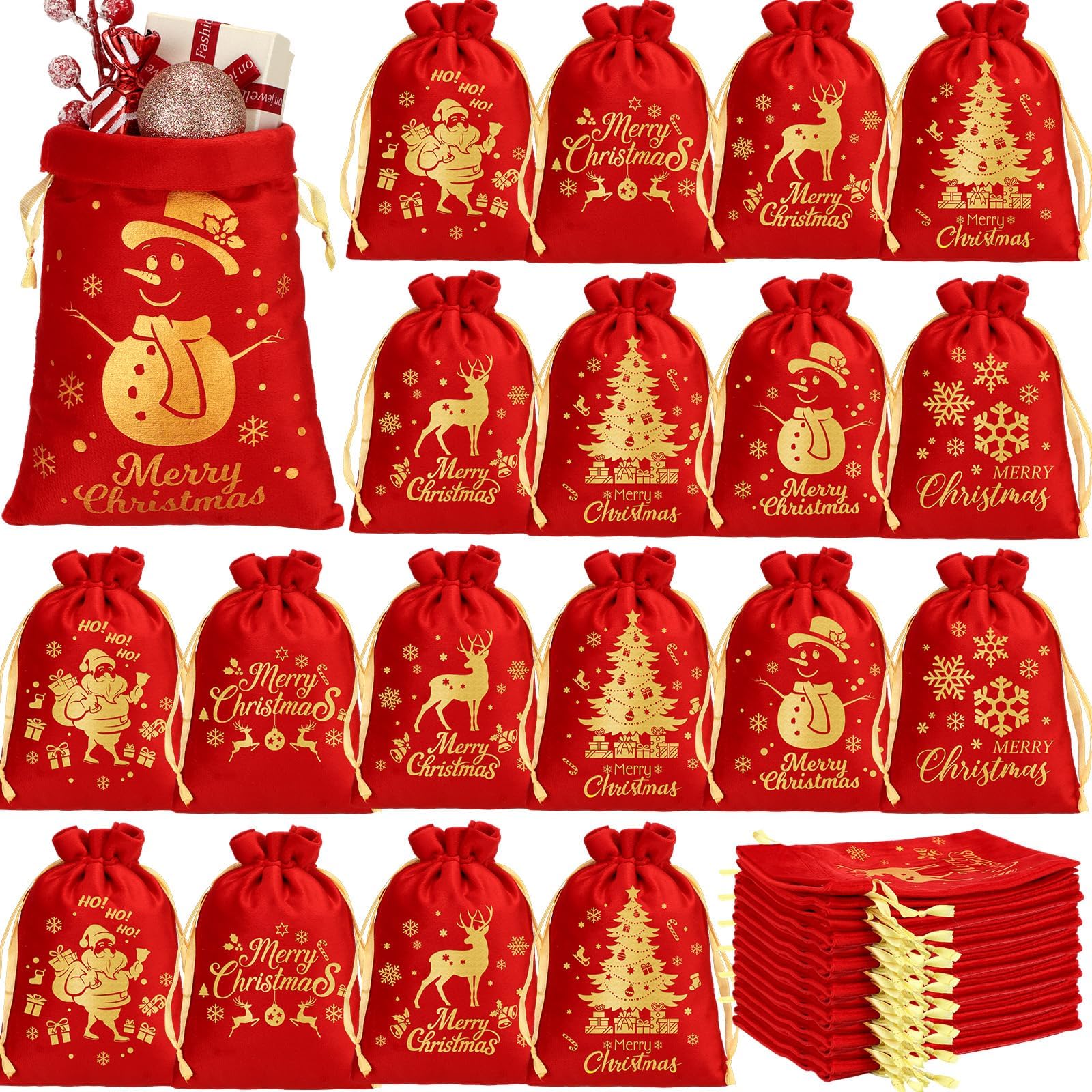 Amazon.com: Funrous 16 Pieces Nutcracker Christmas Gift Bags Nutcracker ...