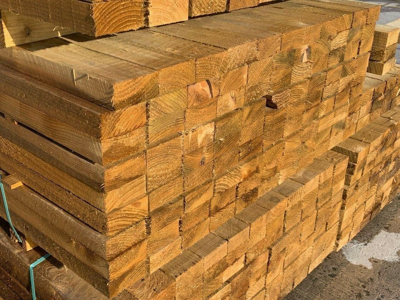 Premier Garden Supplies 3x2 Treated Timber Lengths Wooden Batons ...