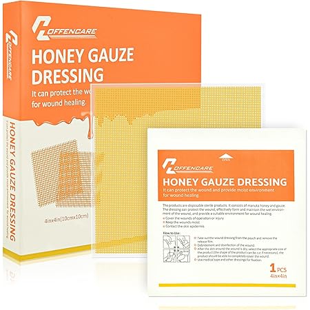 Amazon.com: Manuka Honey Wound Care, Honey Gauze Dressing 2" x 2" - Pack of 15, 100% Medical ...